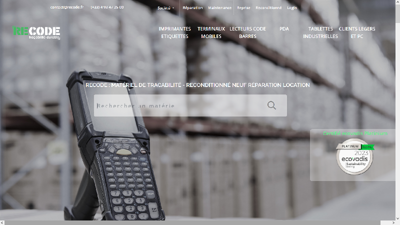 Imprimantes, lecteurs code-barres, matériel de traçabilité | Recode